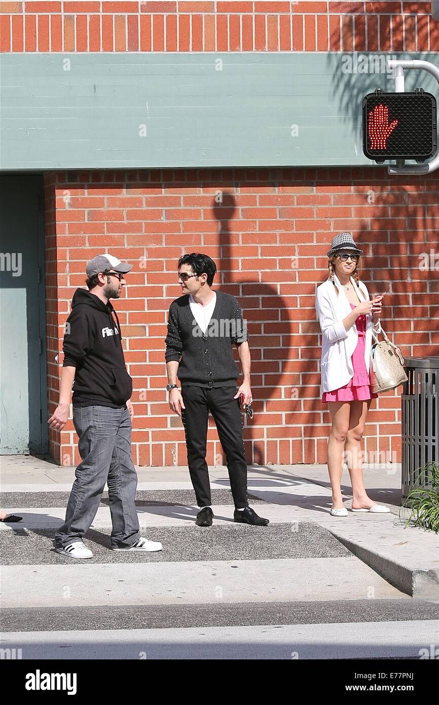 Corey Feldman dressed in the style of Michael Jackson with black shoes ...