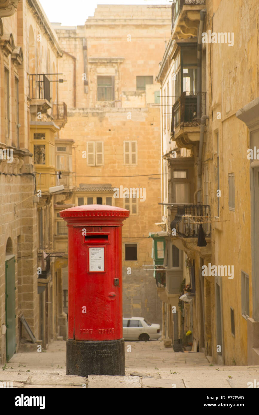 Post box in Valletta, Malta Stock Photo - Alamy