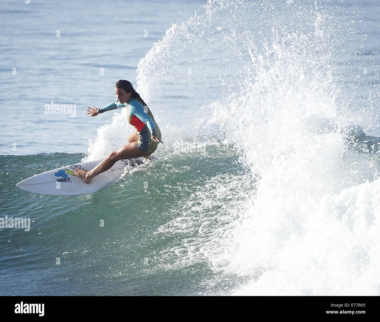 San Onofre, California, USA. 6th Sep, 2014. Female professional surfer ...