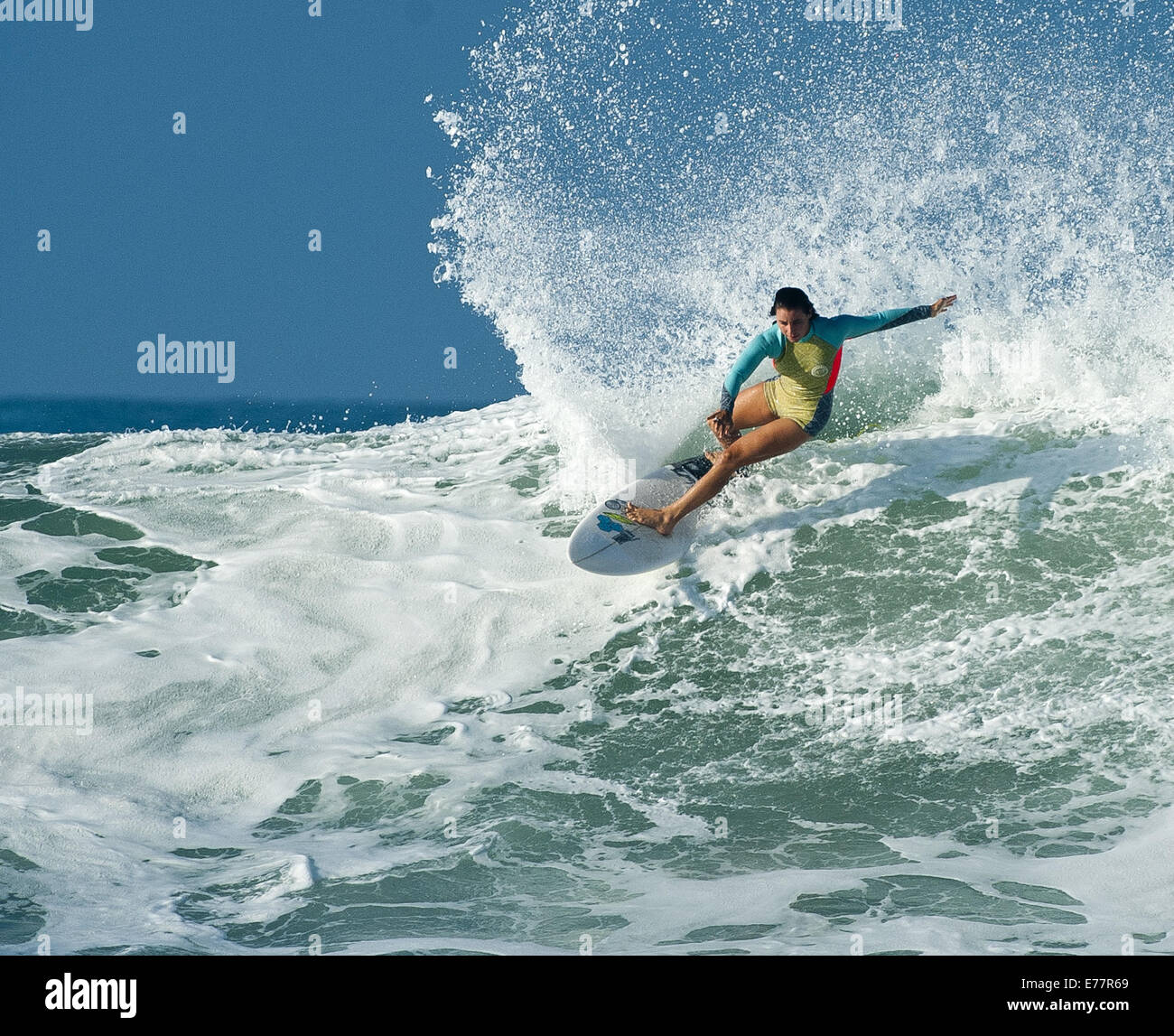 San Onofre, California, USA. 6th Sep, 2014. Female professional surfer ...