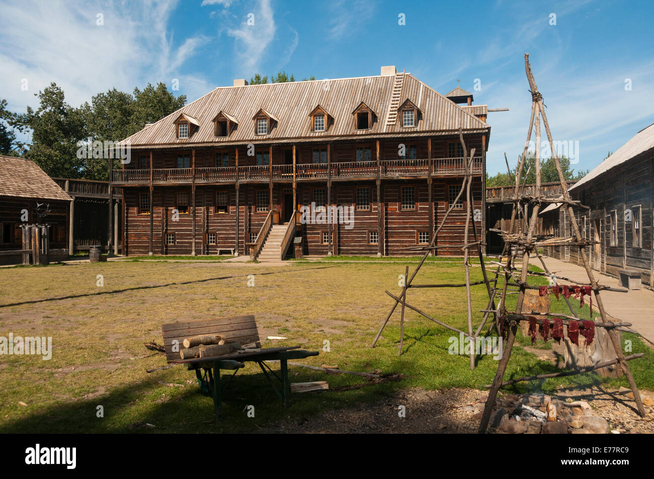 Elk203-5308 Canada, Alberta, Edmonton, Fort Edmonton, 1846, Hudson's ...