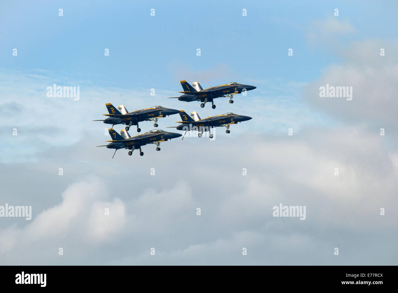 U.S. Navy Blue Angels performing during fleet week, San Francisco ...