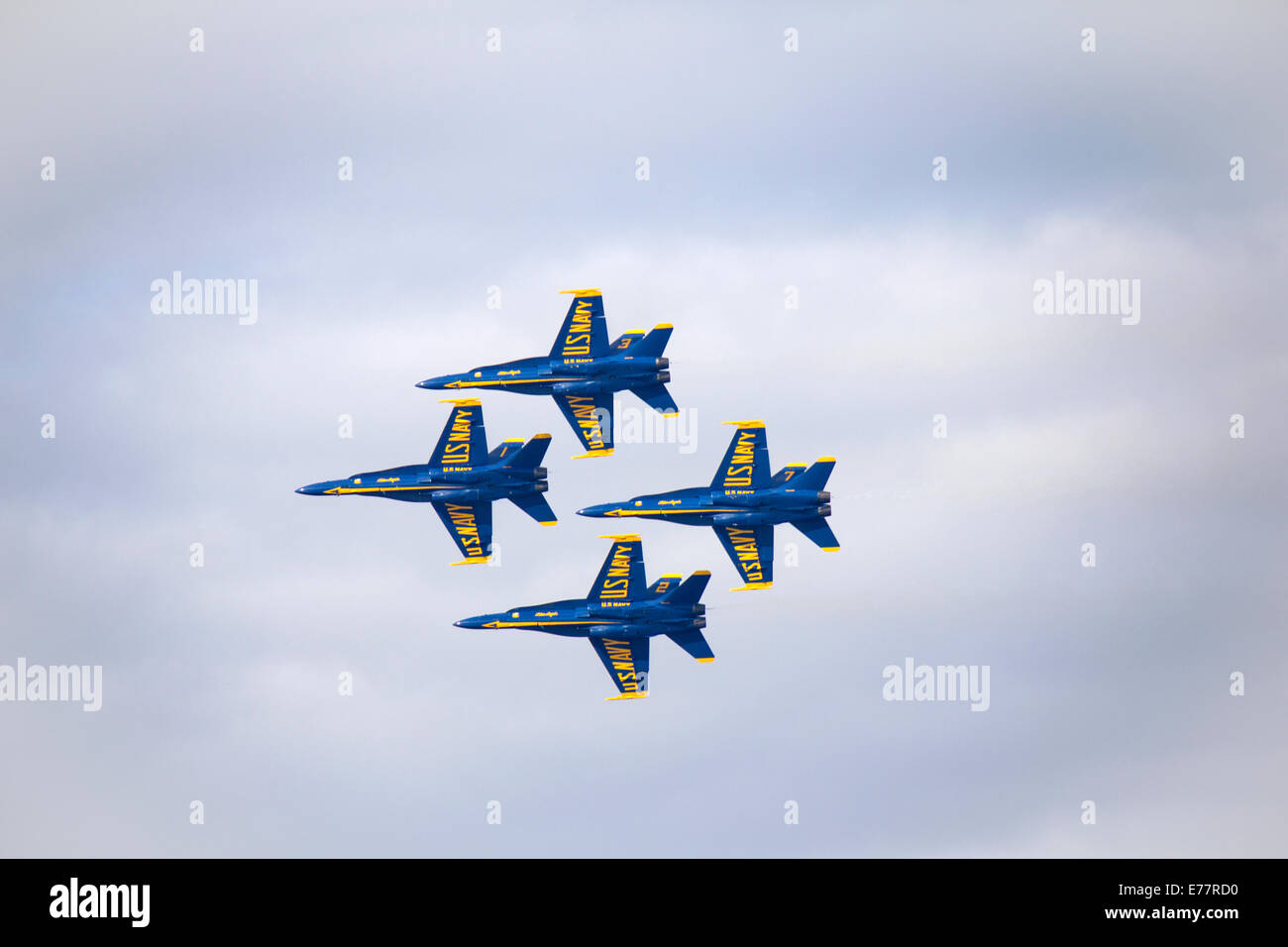 U.S. Navy Blue Angels performing during fleet week, San Francisco ...
