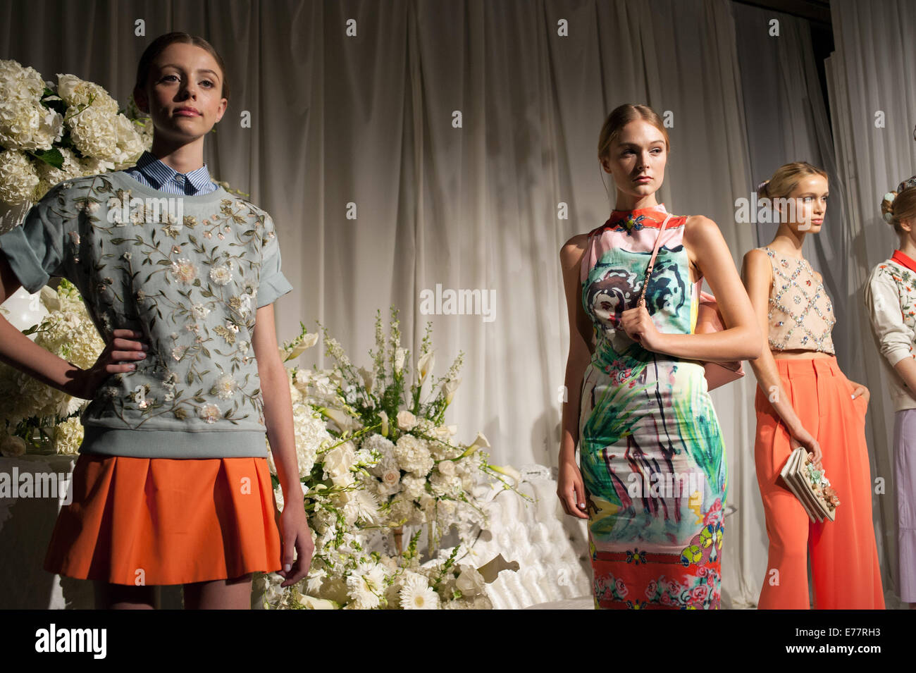 New York, New York, USA. 8th Sep, 2014. Models posing at the ALICE AND ...