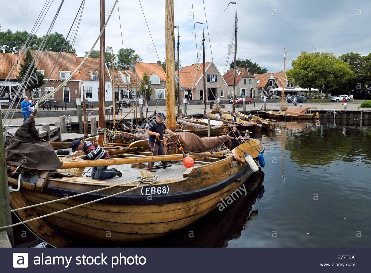 Traditional Dutch Fishing Boats In High Resolution Stock Photography ...