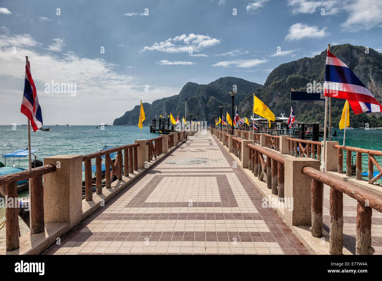 The pier on Phi Phi island in Thailand Stock Photo - Alamy