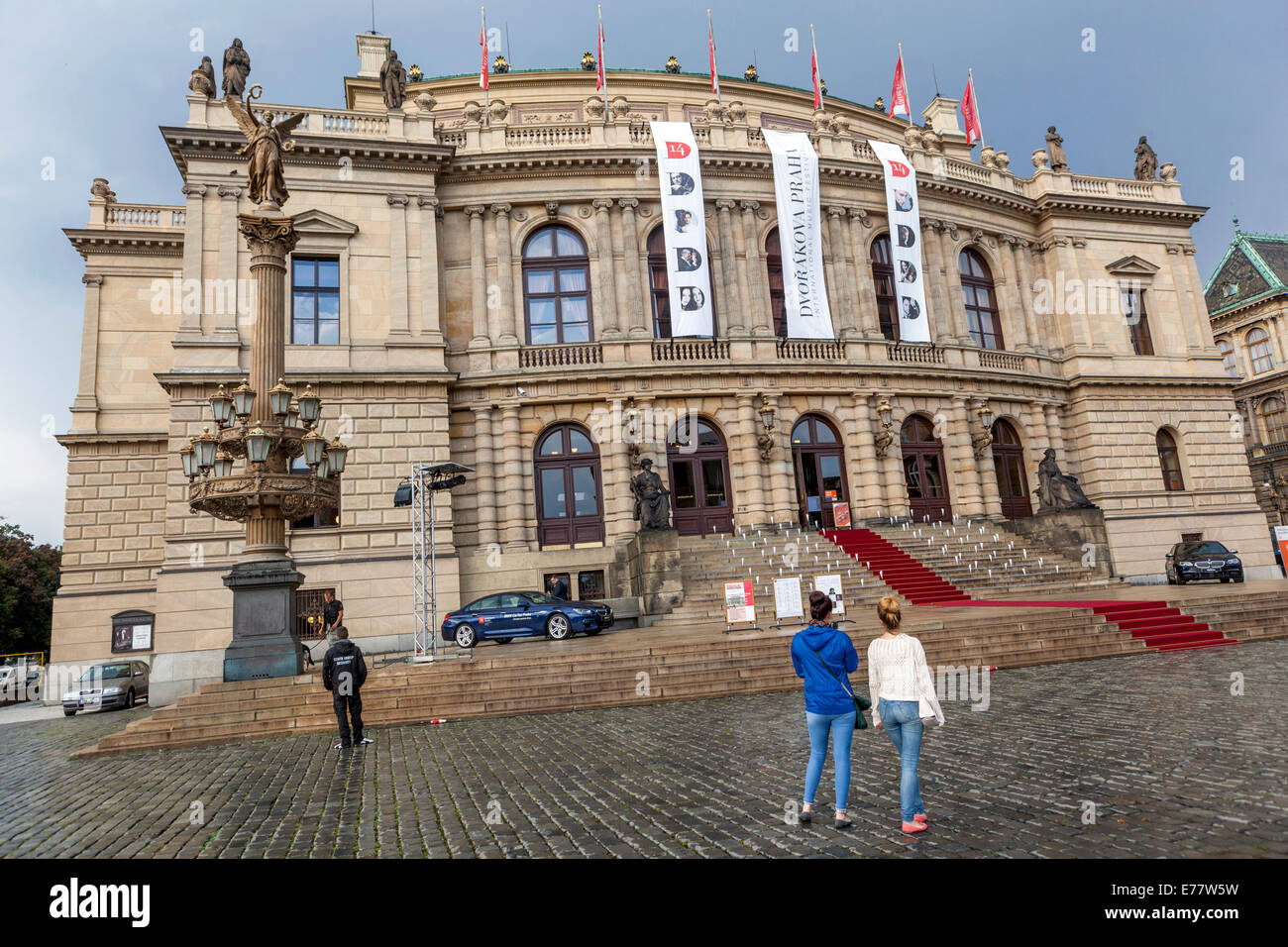 The Rudolfinum, a music auditorium on Jan Palach Square in Prague ...