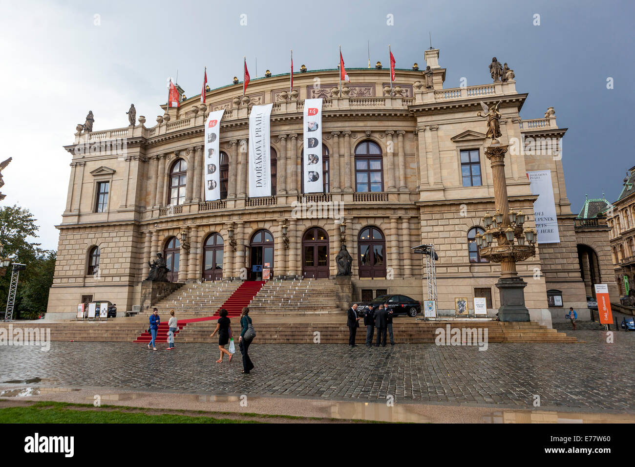 The Rudolfinum, a music auditorium on Jan Palach Square in Prague ...