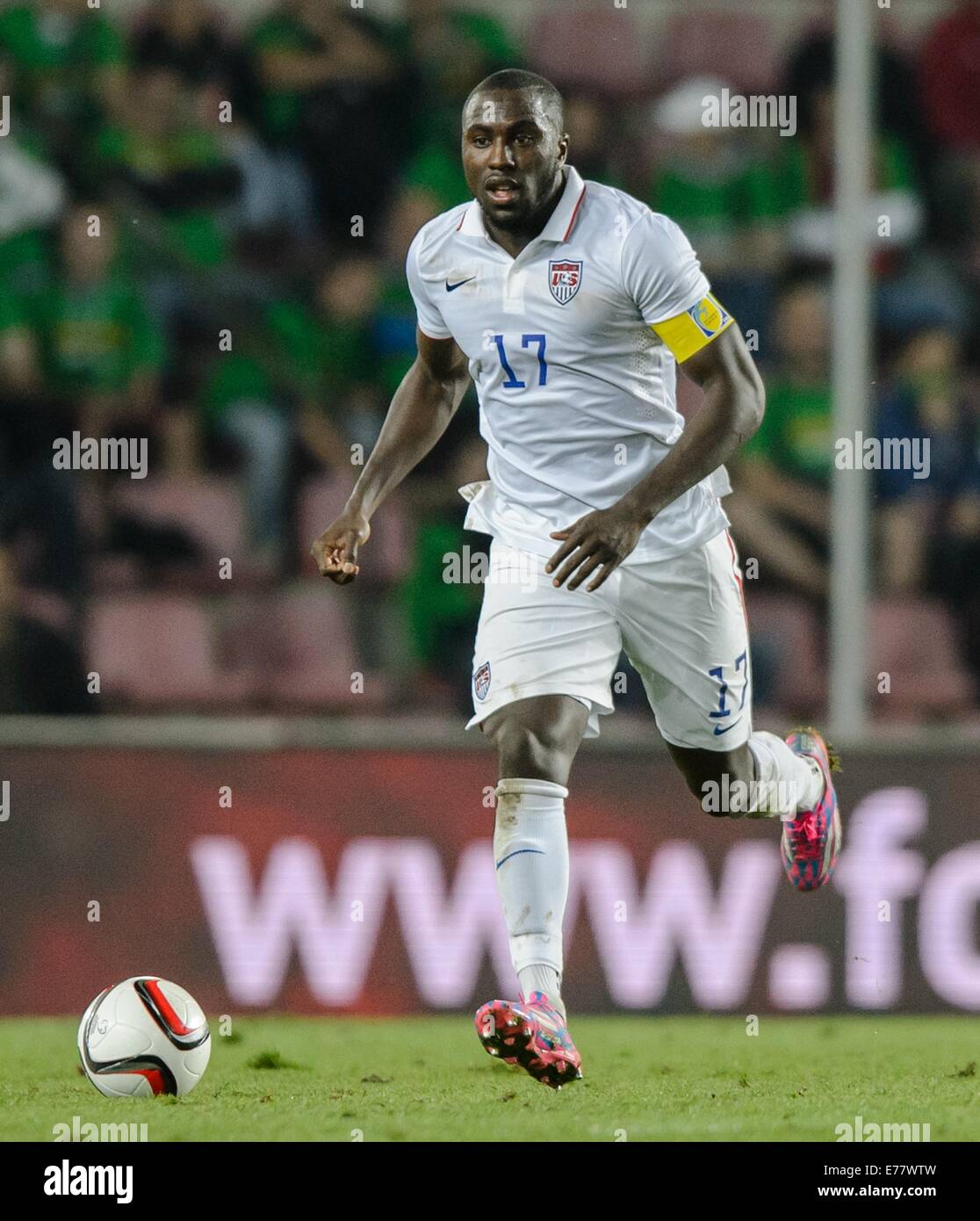 USA's Jozy Altidore controls the ball during the soccer friendly ...