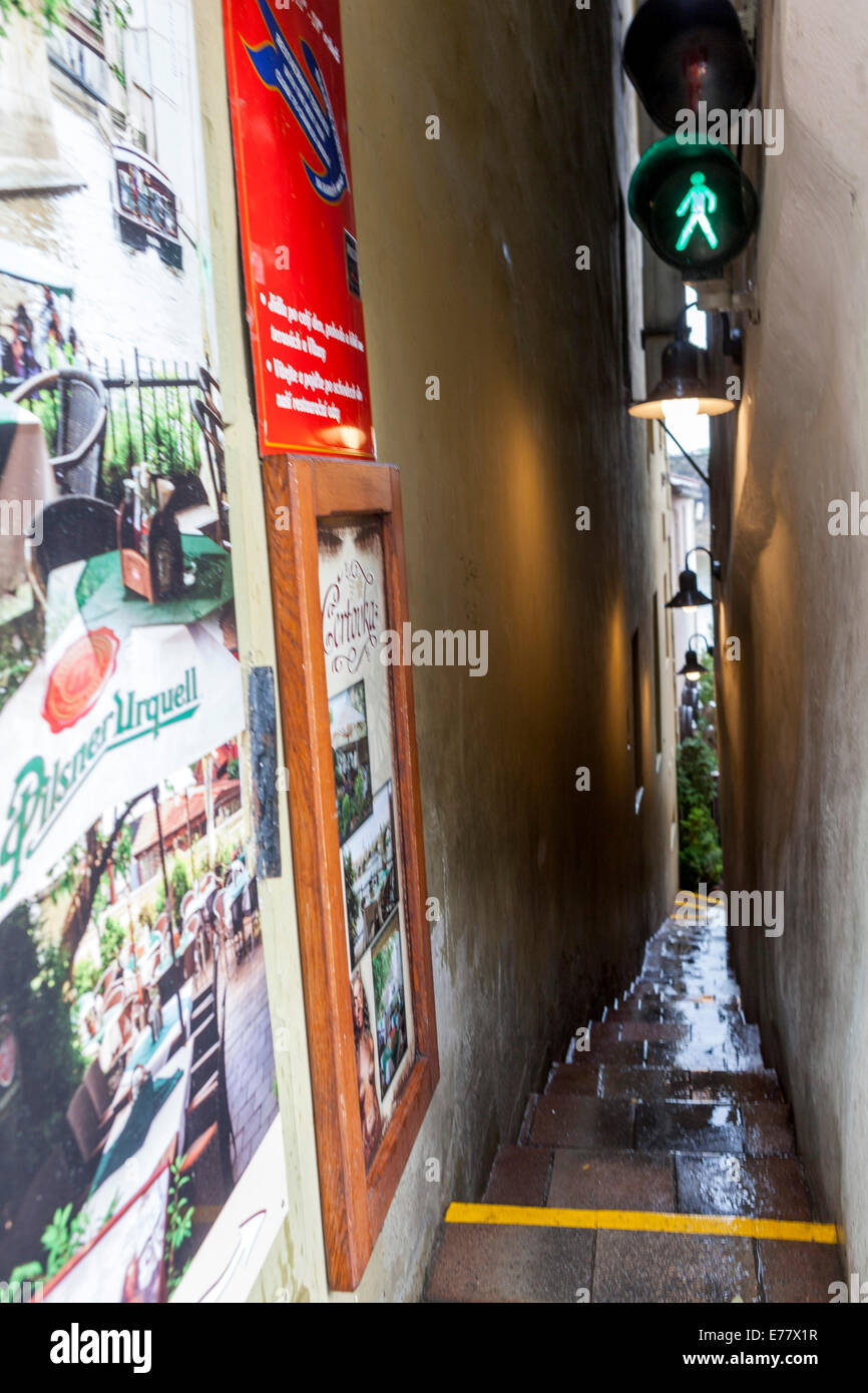 Prague narrowest street is Equipped With Traffic Lights, Kampa Certovka ...