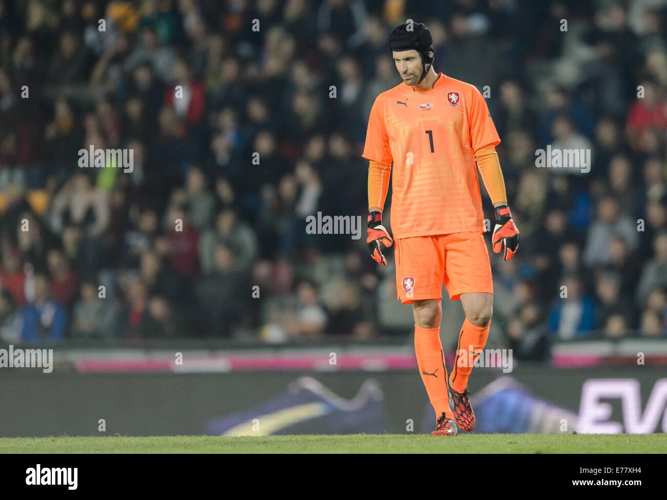 Czech Republic's goalkeeper Petr Cech walks across the pitch during the ...