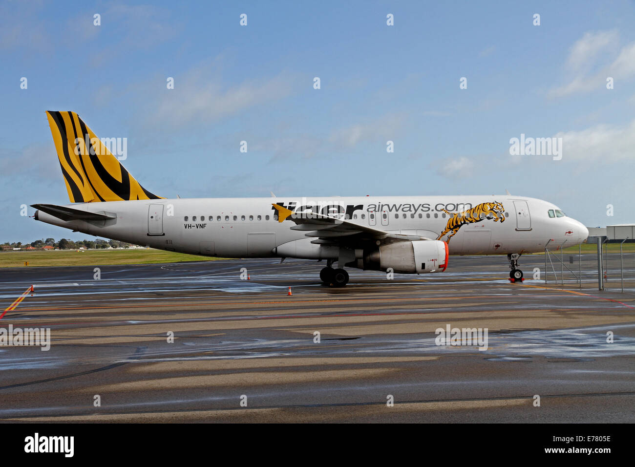 Tiger Airways plane parked on the tarmac of Adelaide Airport Stock ...