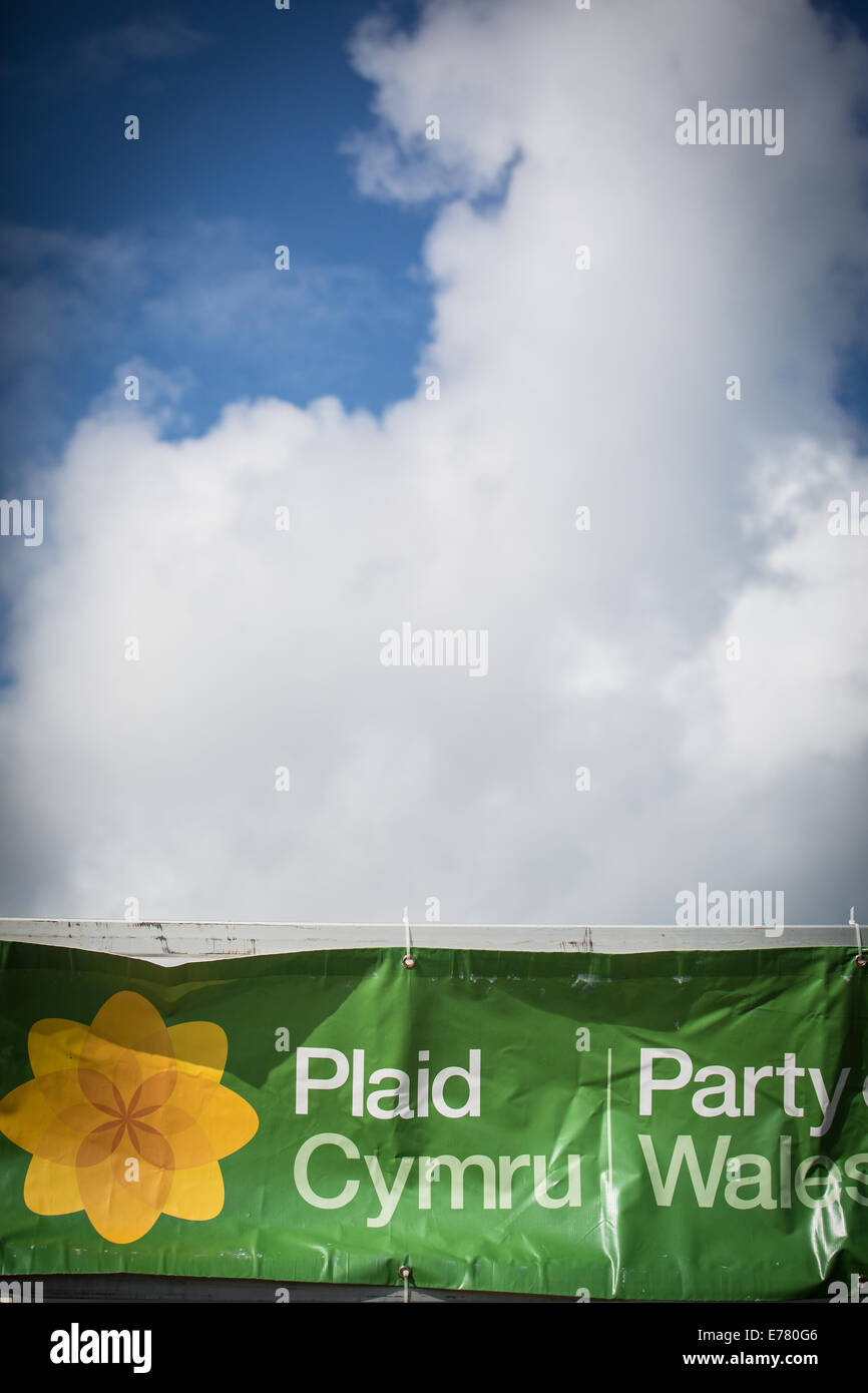 Plaid Cymru – The Party of Wales banner at the National Eisteddfod of ...