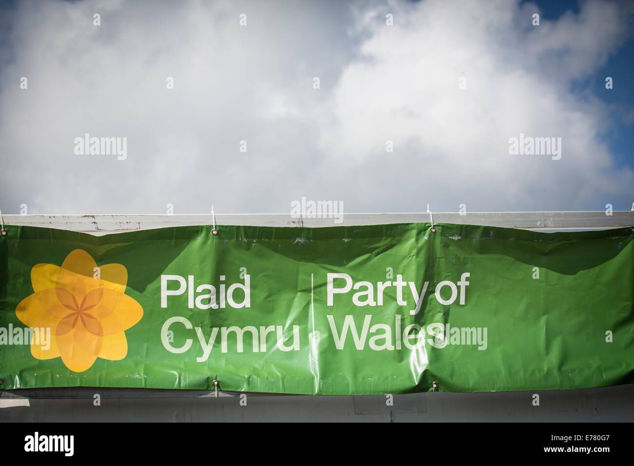 Plaid Cymru – The Party of Wales banner at the National Eisteddfod of ...
