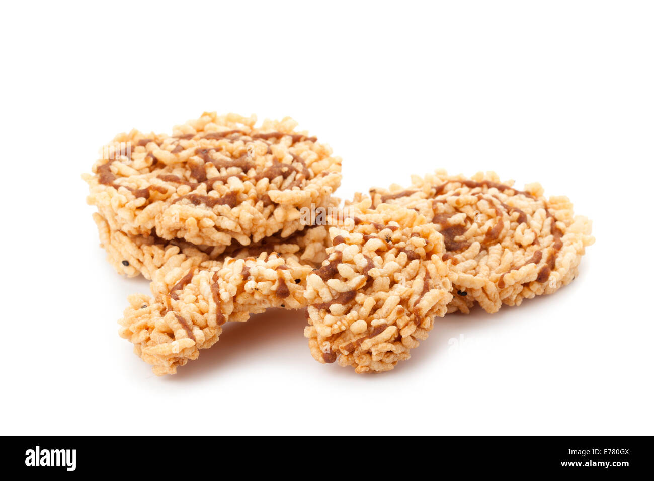 Rice cracker isolated on white background Stock Photo - Alamy