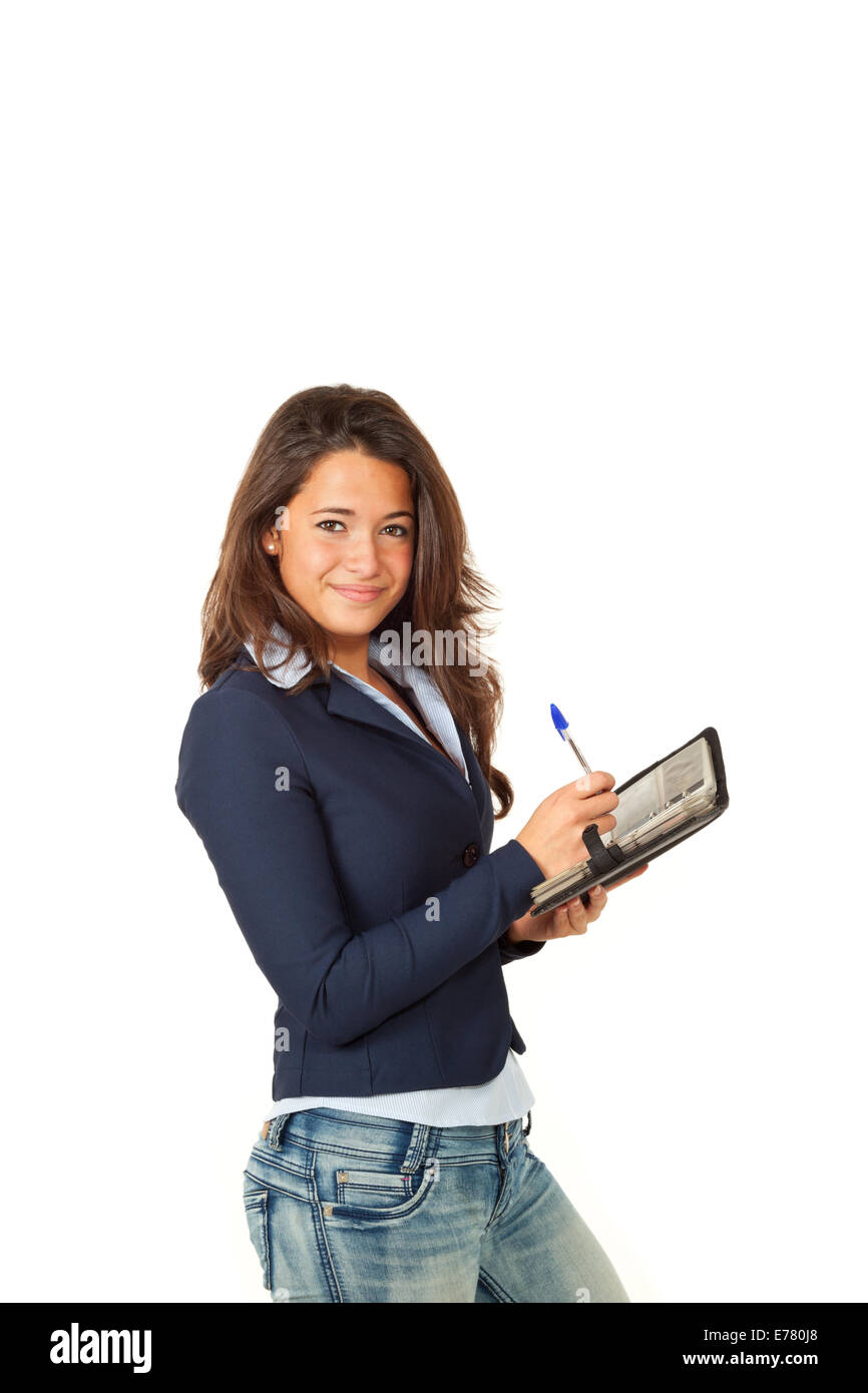 portrait of young employee, isolated on white background Stock Photo ...