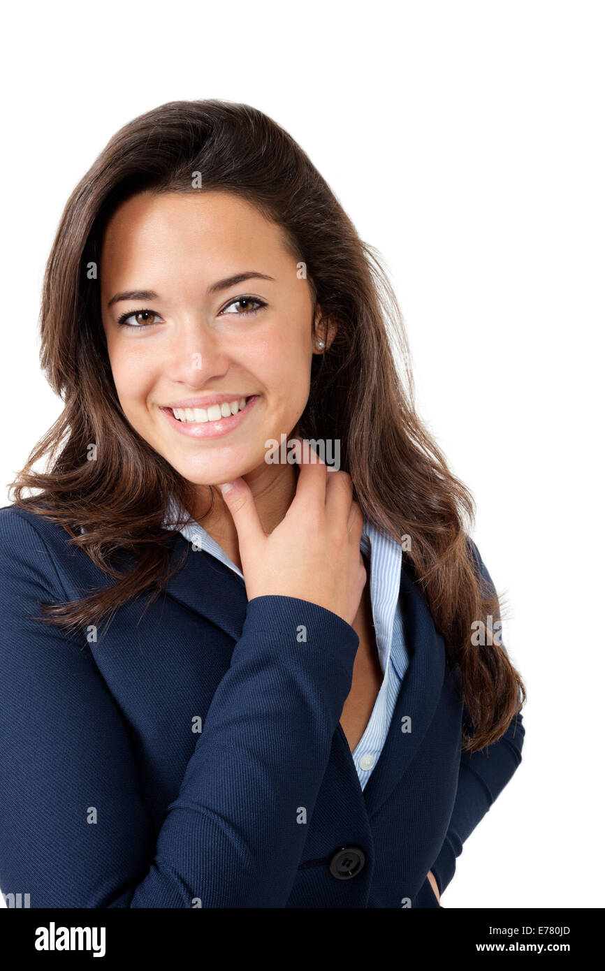 portrait of young female employee, isolated on white background Stock ...