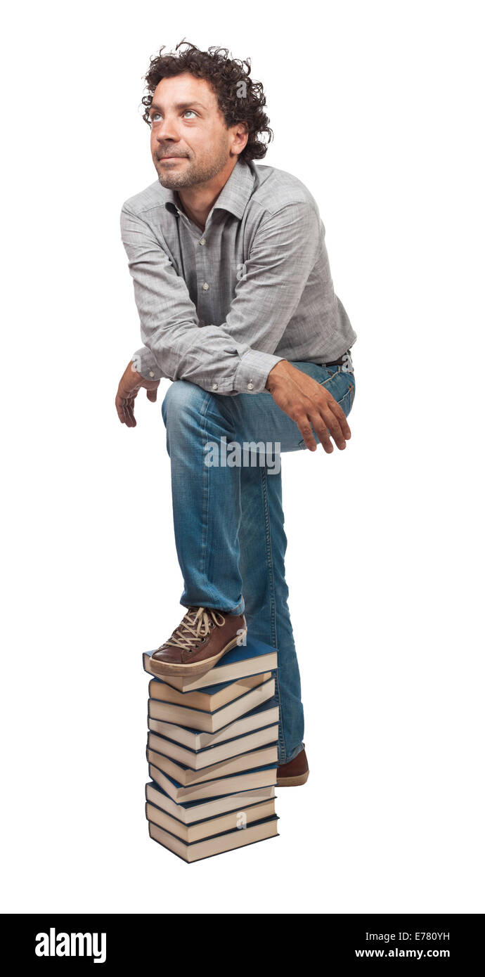 Man and book hi-res stock photography and images - Alamy