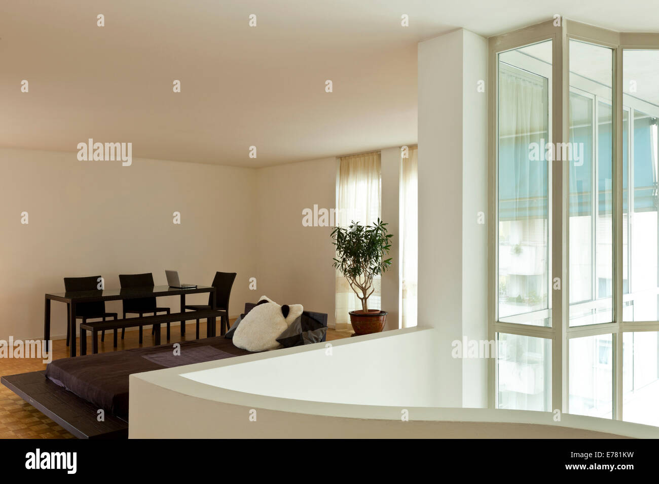 modern interior, big window Stock Photo - Alamy