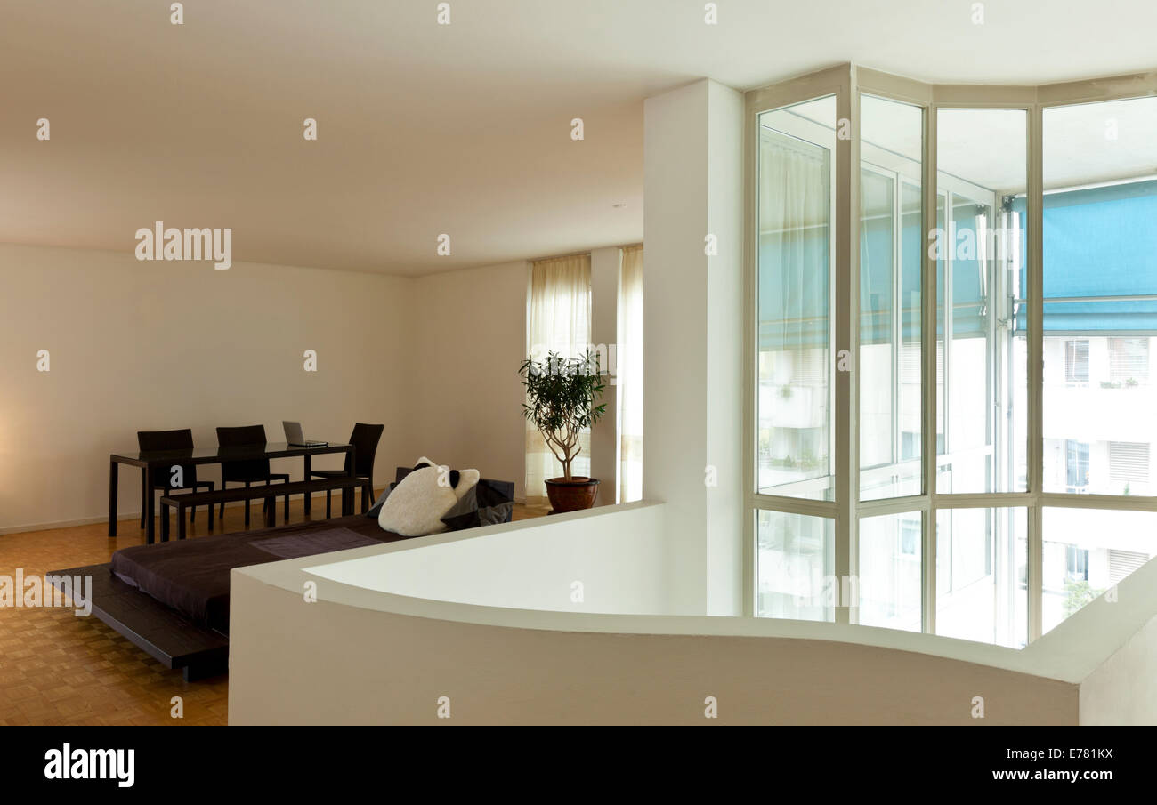 modern interior, big window Stock Photo - Alamy