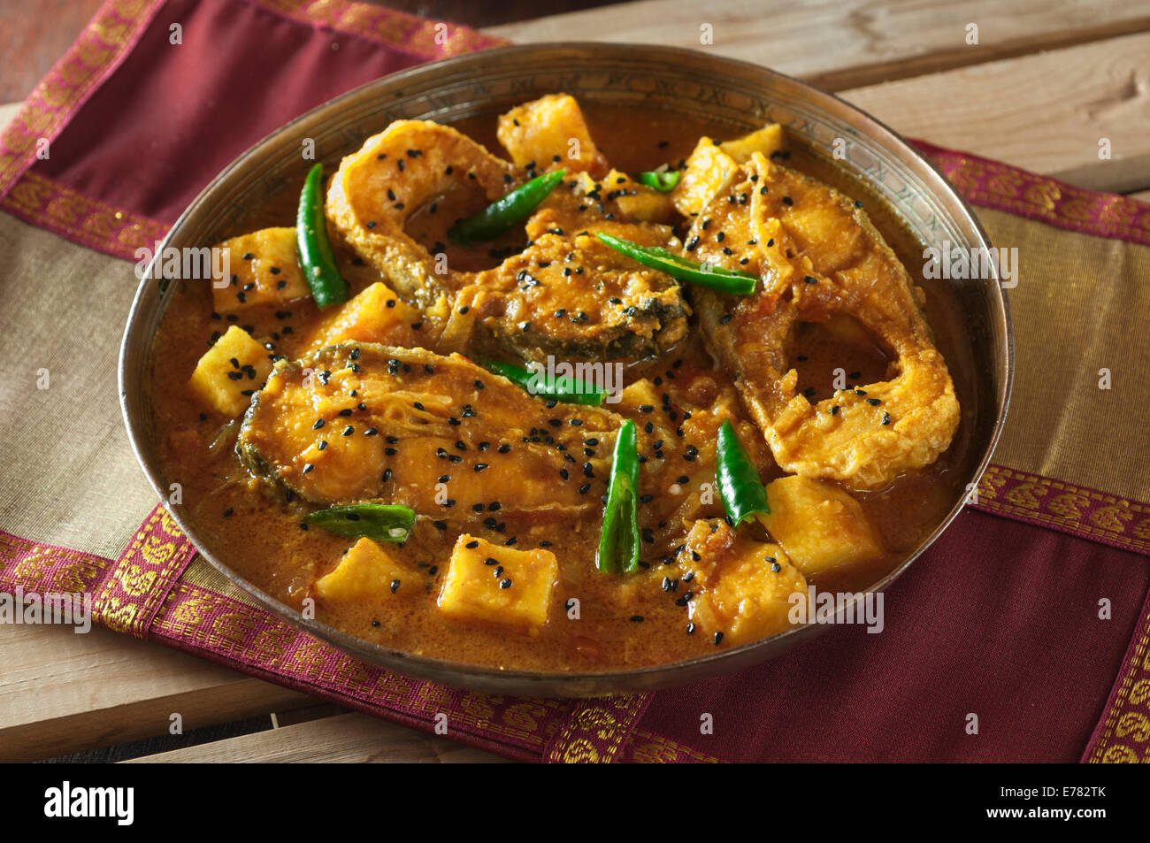 Macher Jhol. Popular fish curry Bengal India Stock Photo - Alamy