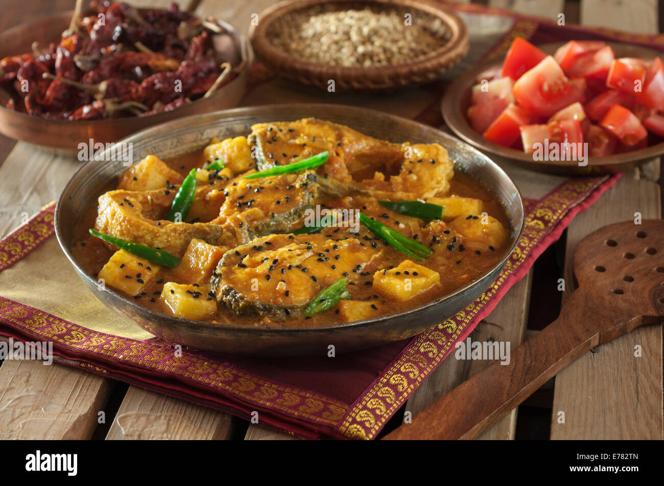 Macher Jhol. Popular fish curry Bengal India Stock Photo - Alamy