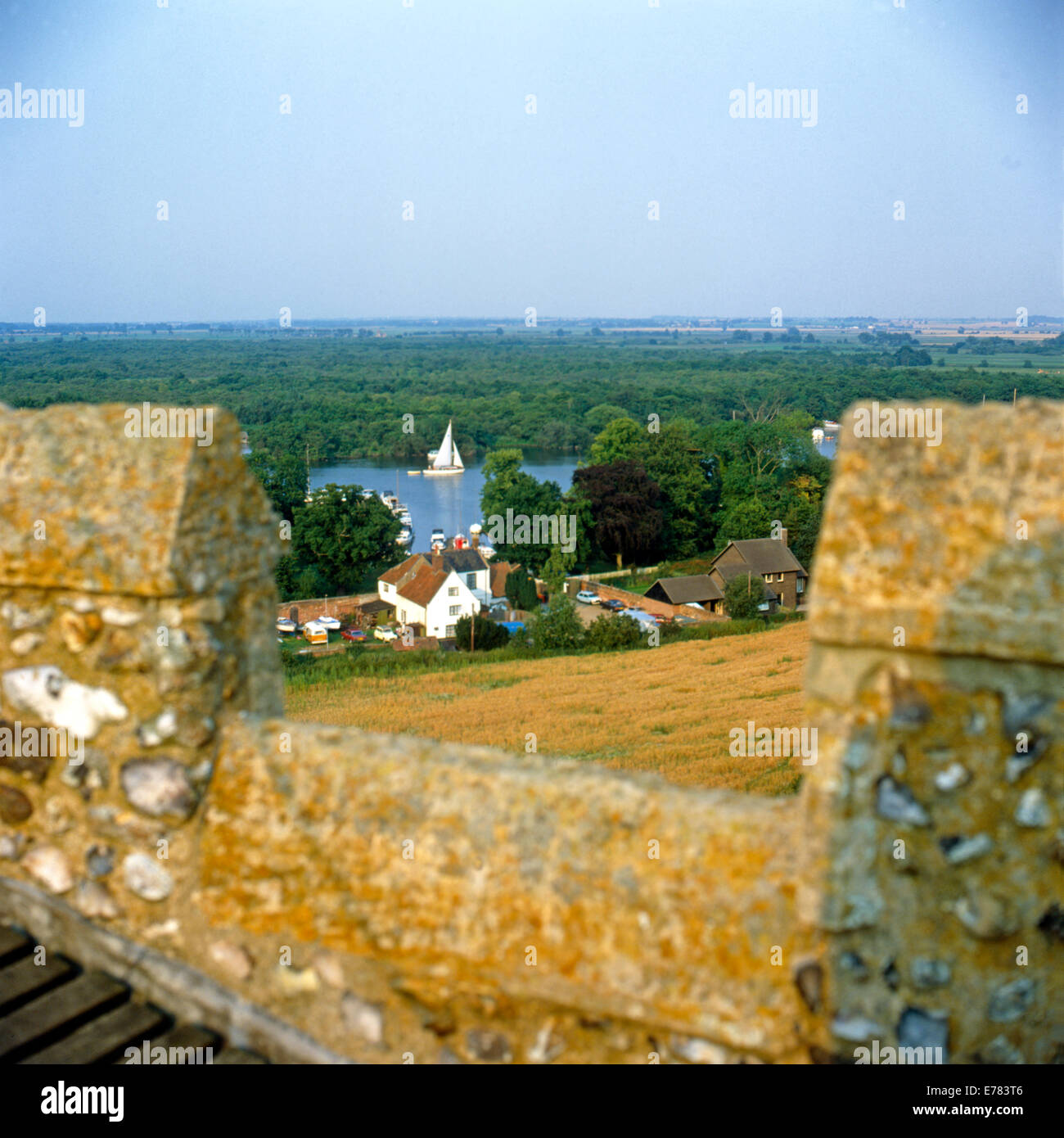 Malthouse Broad, Norfolk, from tower of St Helen's church, Ranworth ...