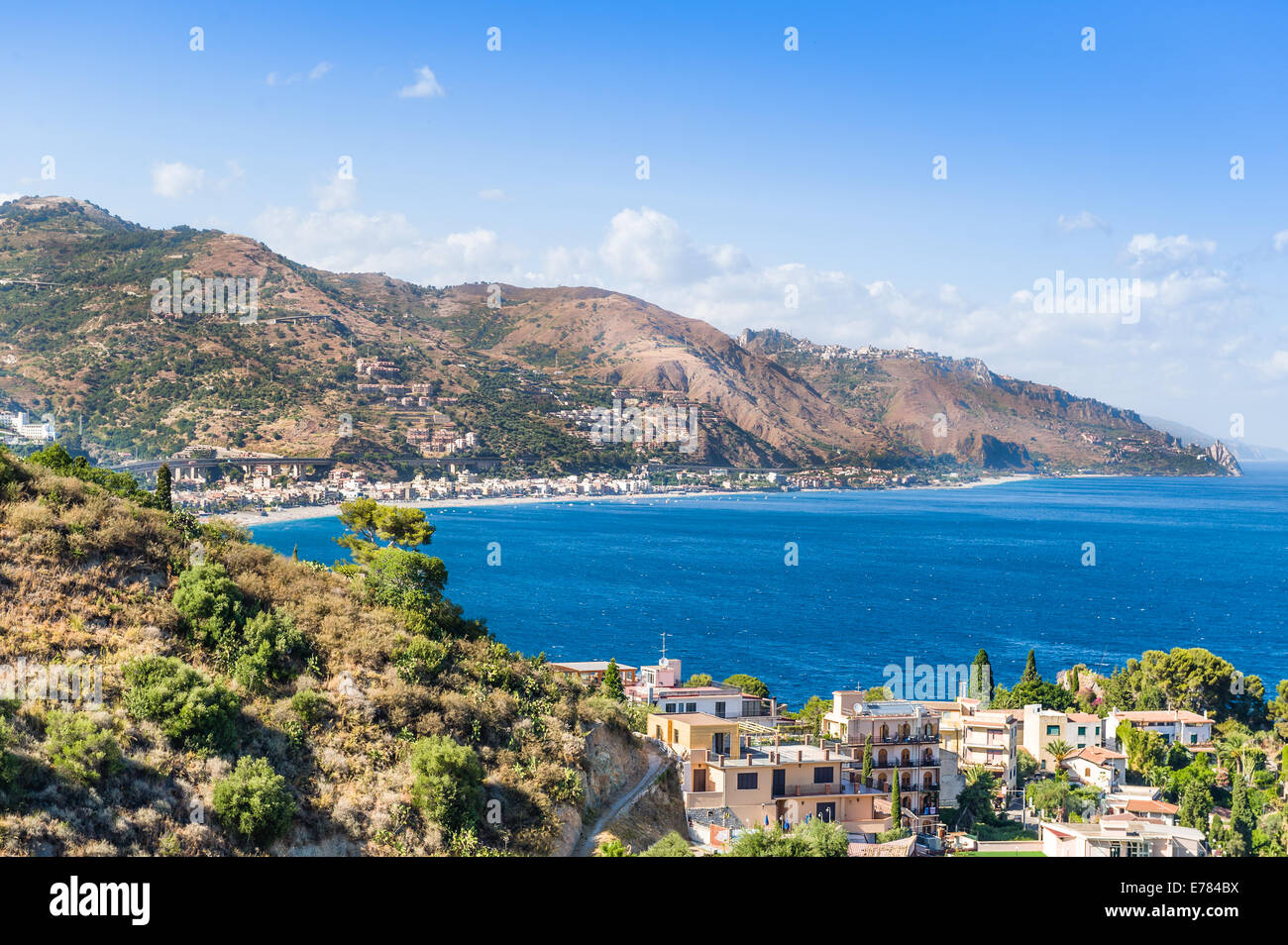 Taormina italy panorama italian town hi-res stock photography and ...