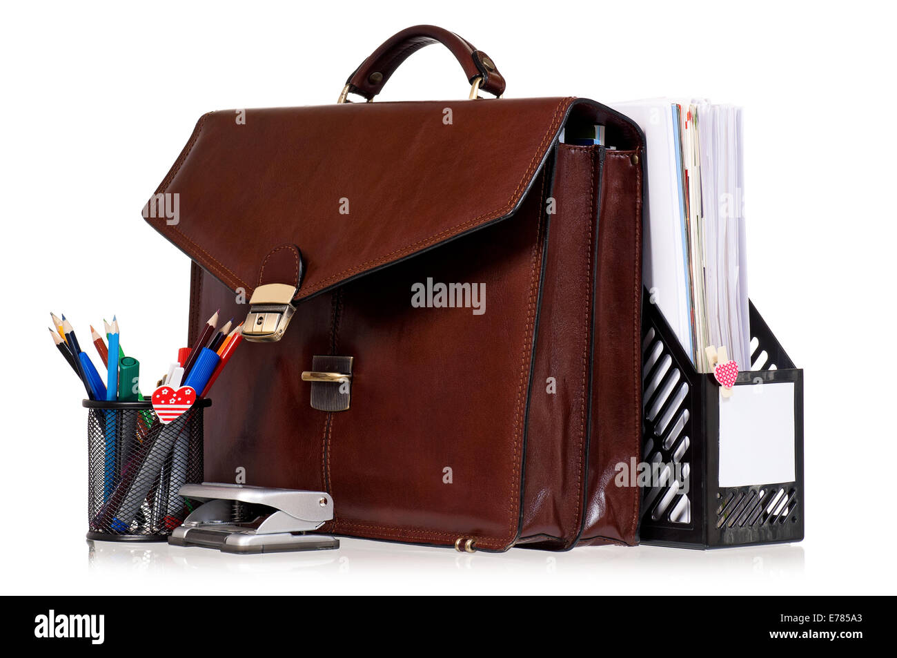 Antique briefcase Cut Out Stock Images & Pictures - Alamy