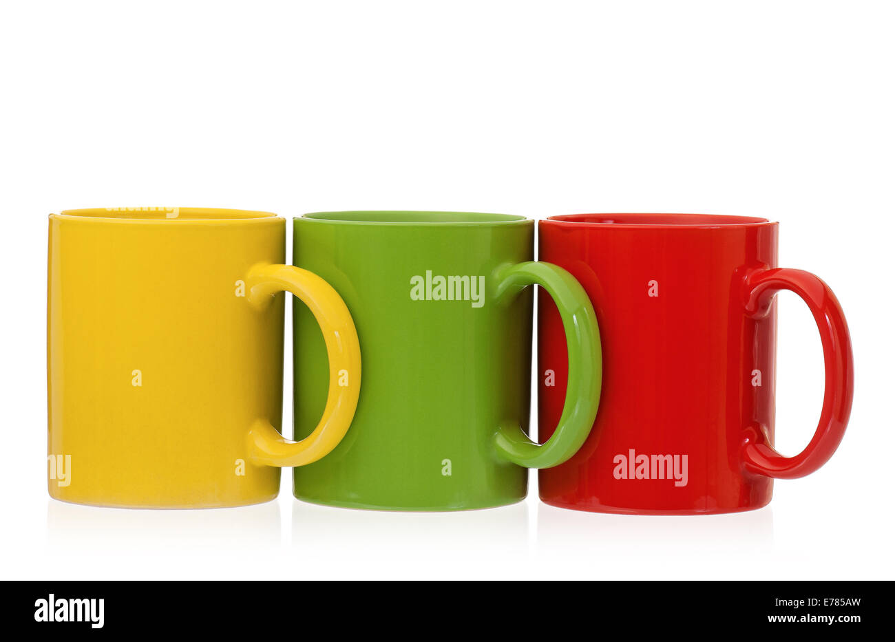 Three empty cups Cut Out Stock Images & Pictures - Alamy