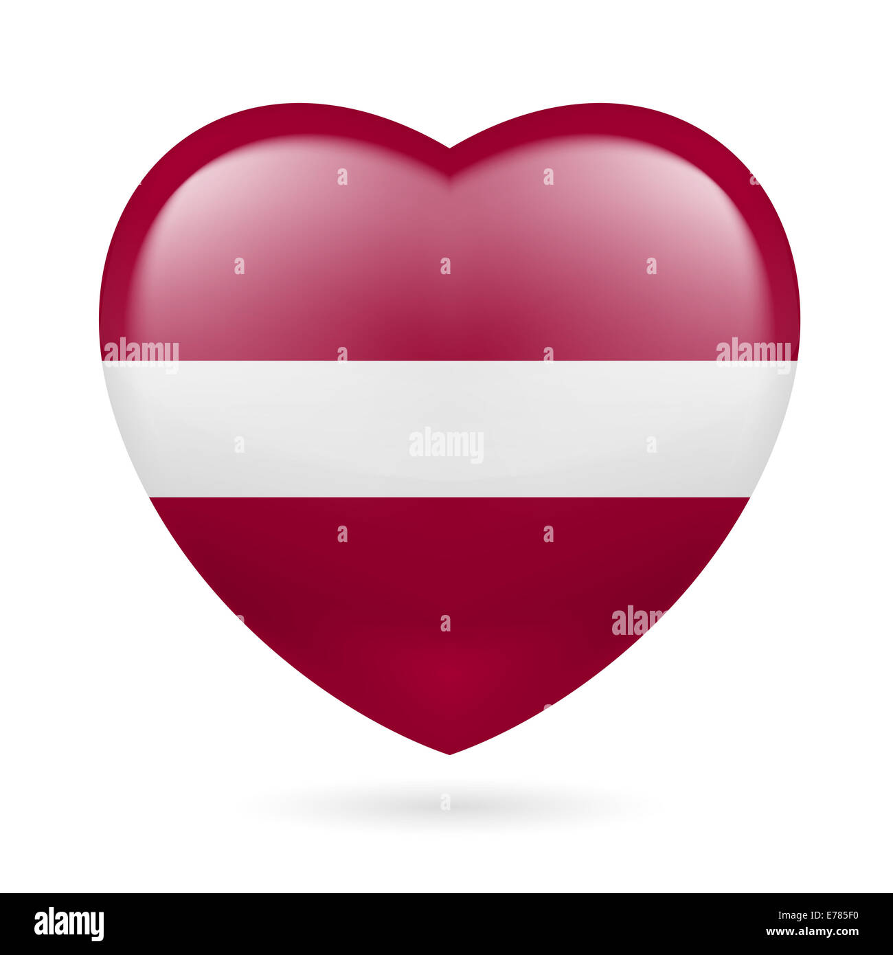 Heart with Latvian flag colors. I love Latvia Stock Photo - Alamy