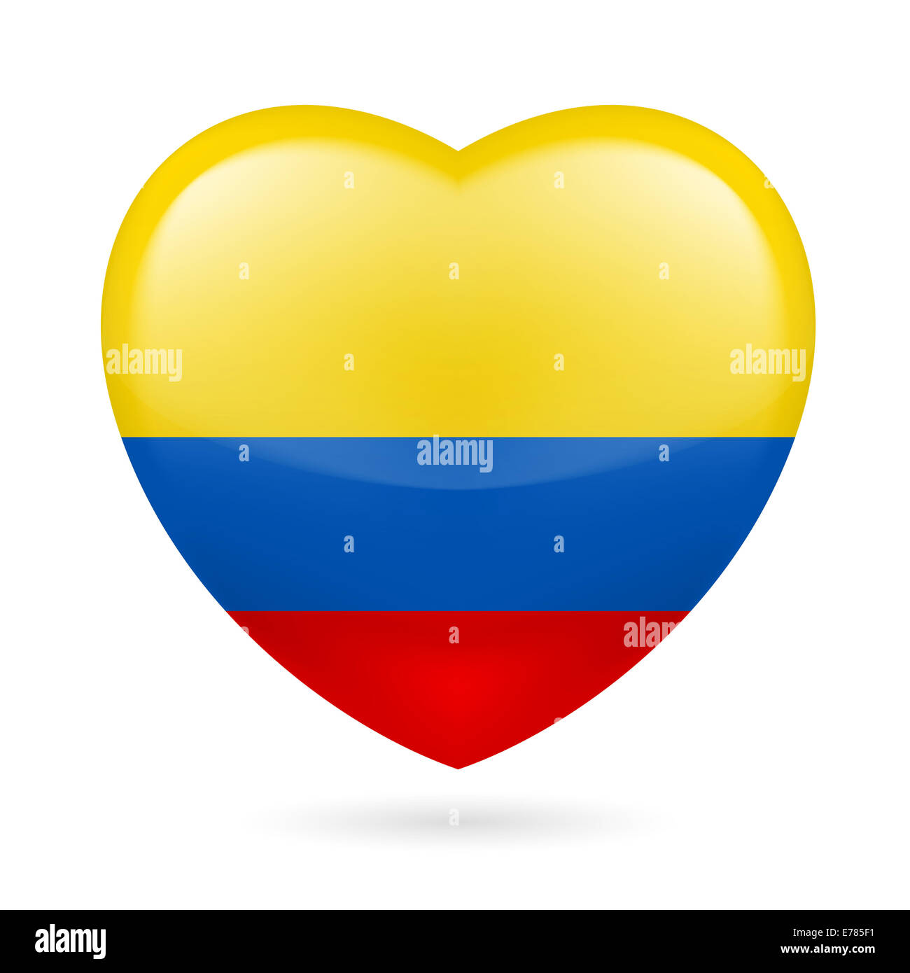 Heart with Colombian flag colors. I love Colombia Stock Photo - Alamy
