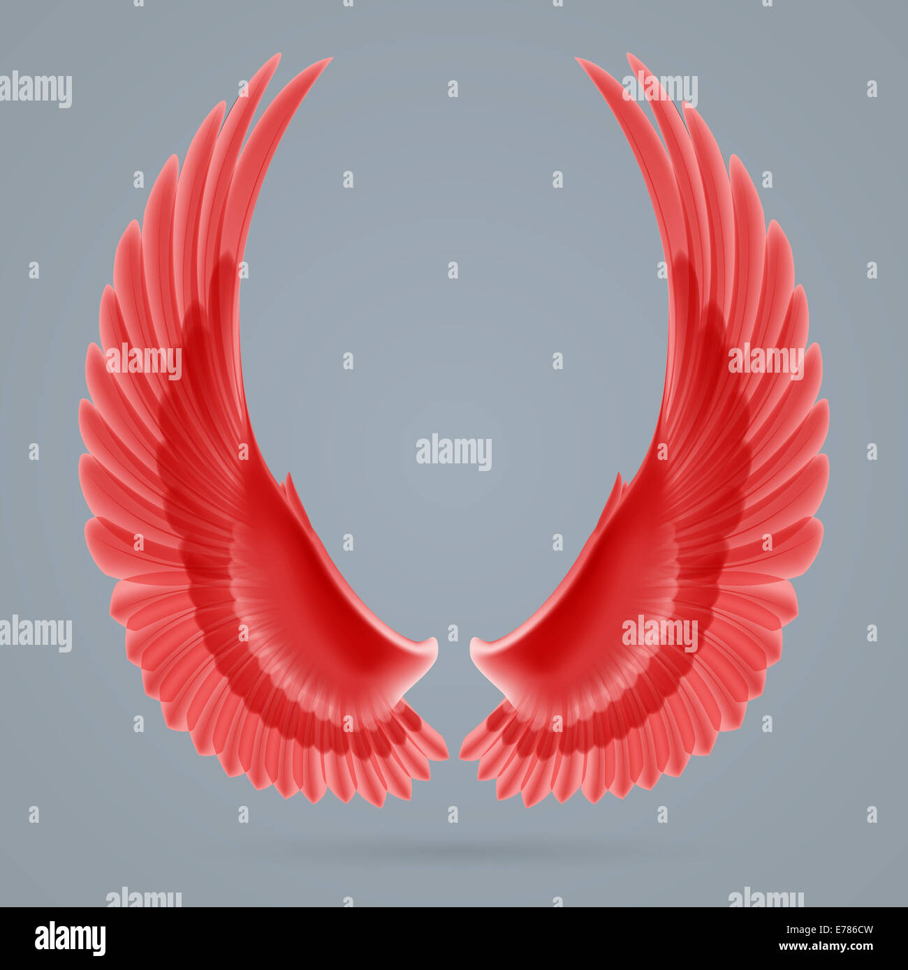 Red and gray wings hi-res stock photography and images - Alamy