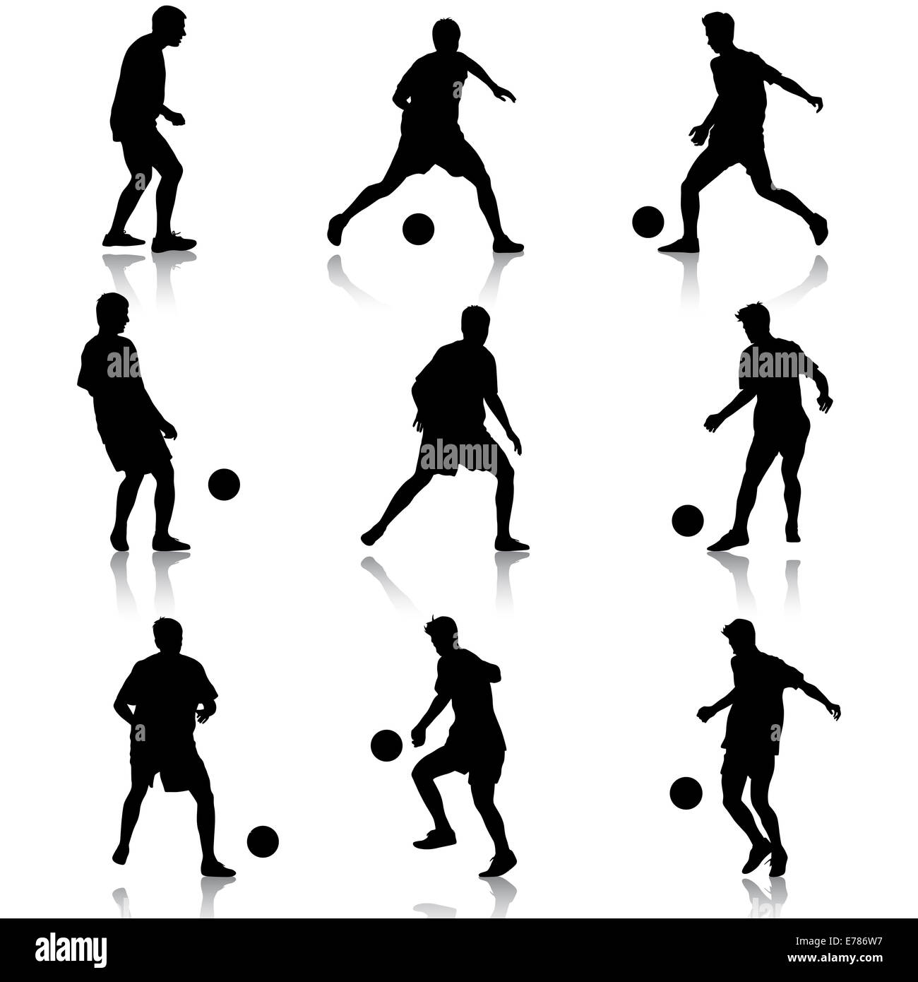 Soccer players action shot Black and White Stock Photos & Images - Alamy
