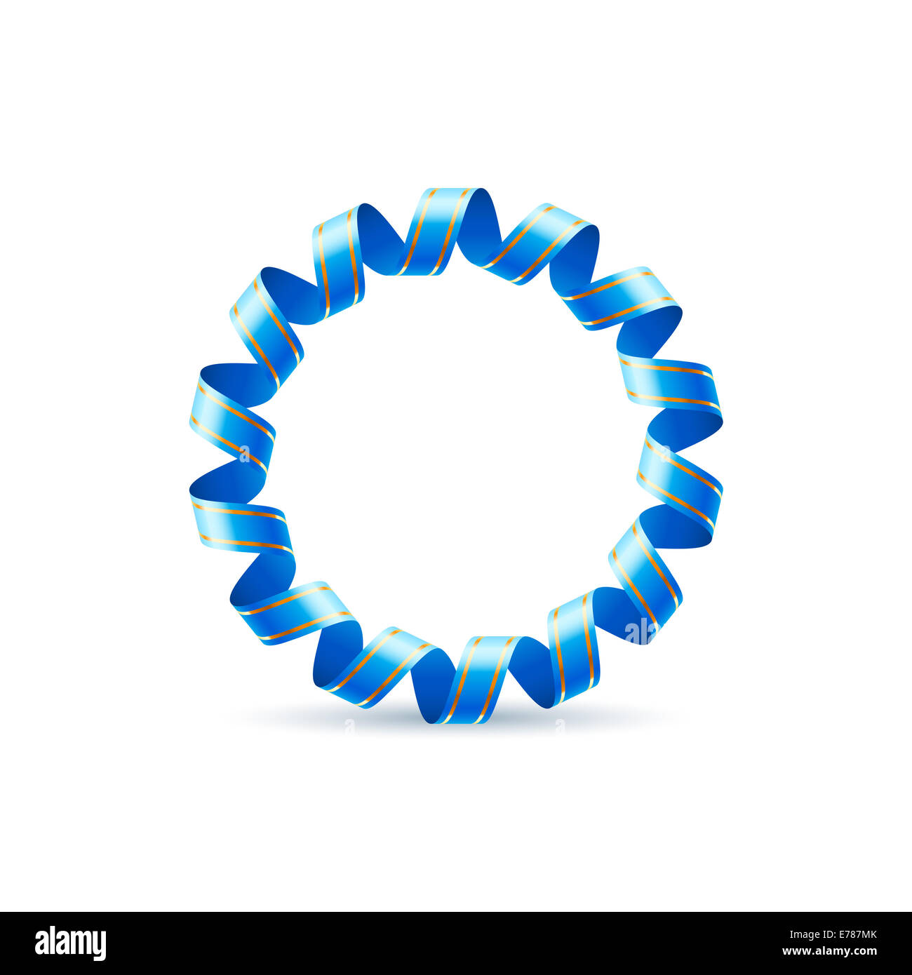 Letter O made of blue curled shiny ribbon Stock Photo - Alamy