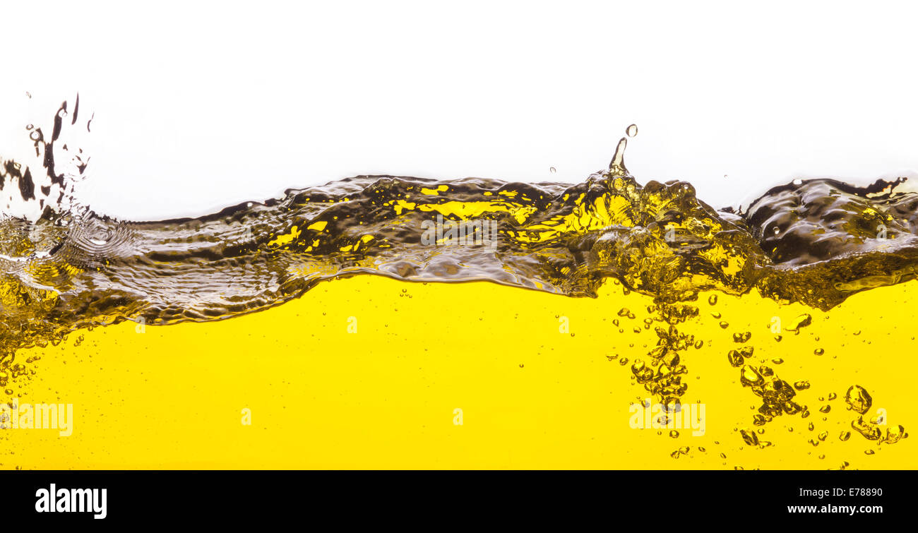 An abstract image of spilled oil . On a white background Stock Photo ...
