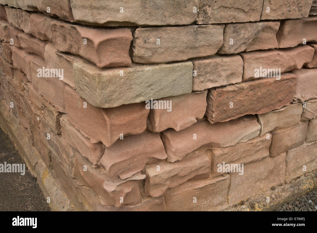Sandstone bricks of coastal building severely corroded by action of ...