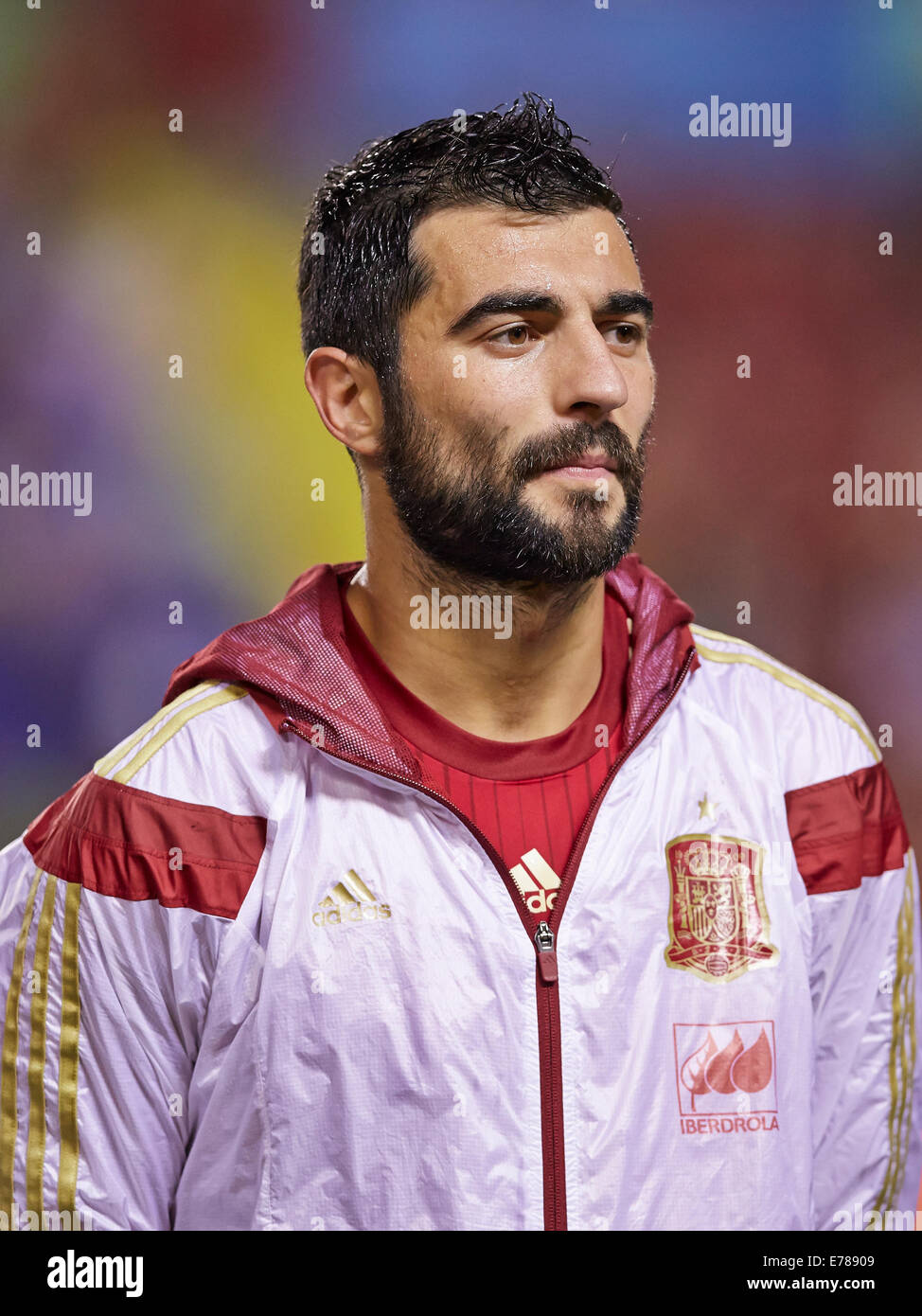 Valencia, Spain. 08th Sep, 2014. Defender Raul Albiol looks on prior to ...