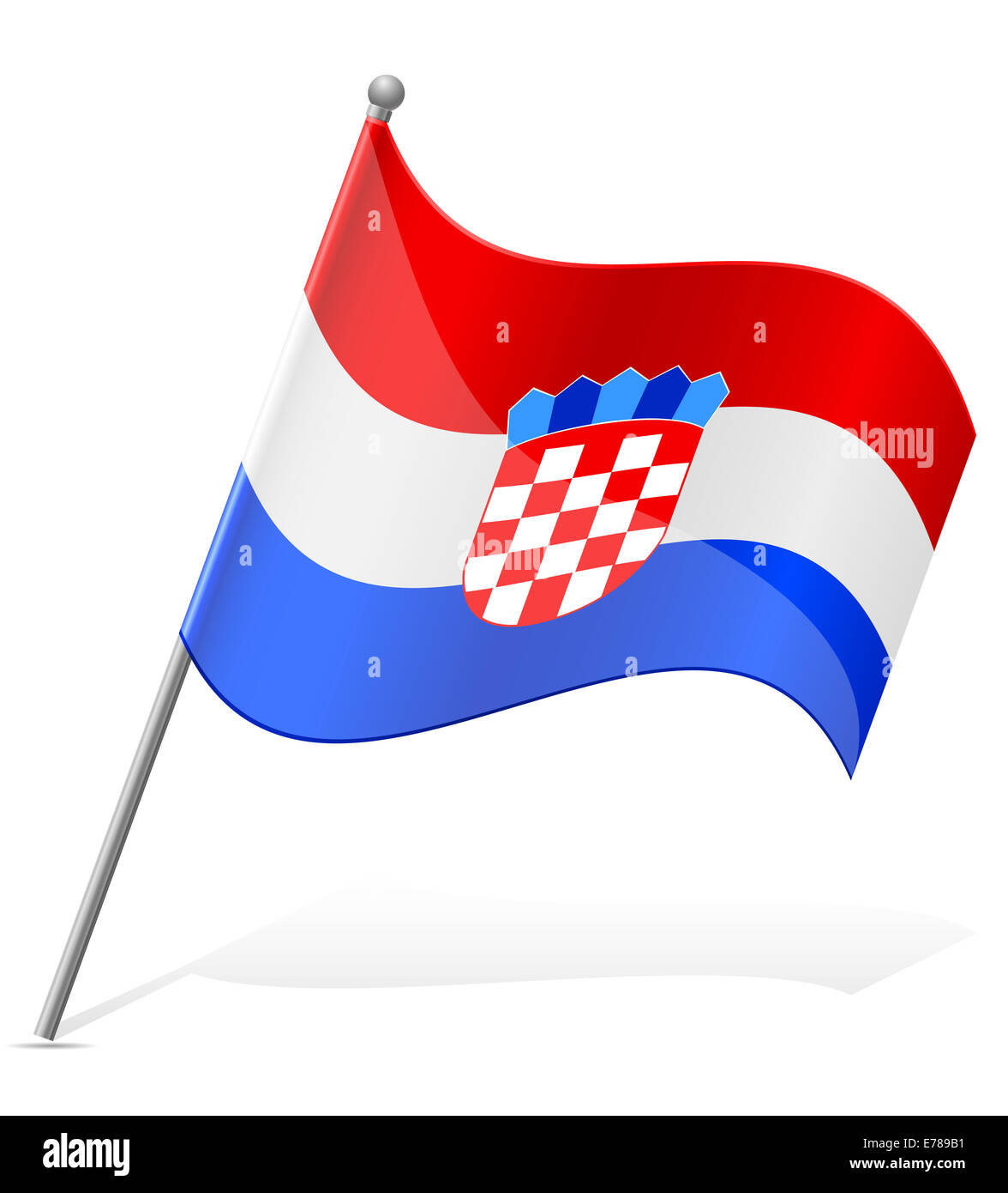 flag of Croatia illustration isolated on white background Stock Photo ...