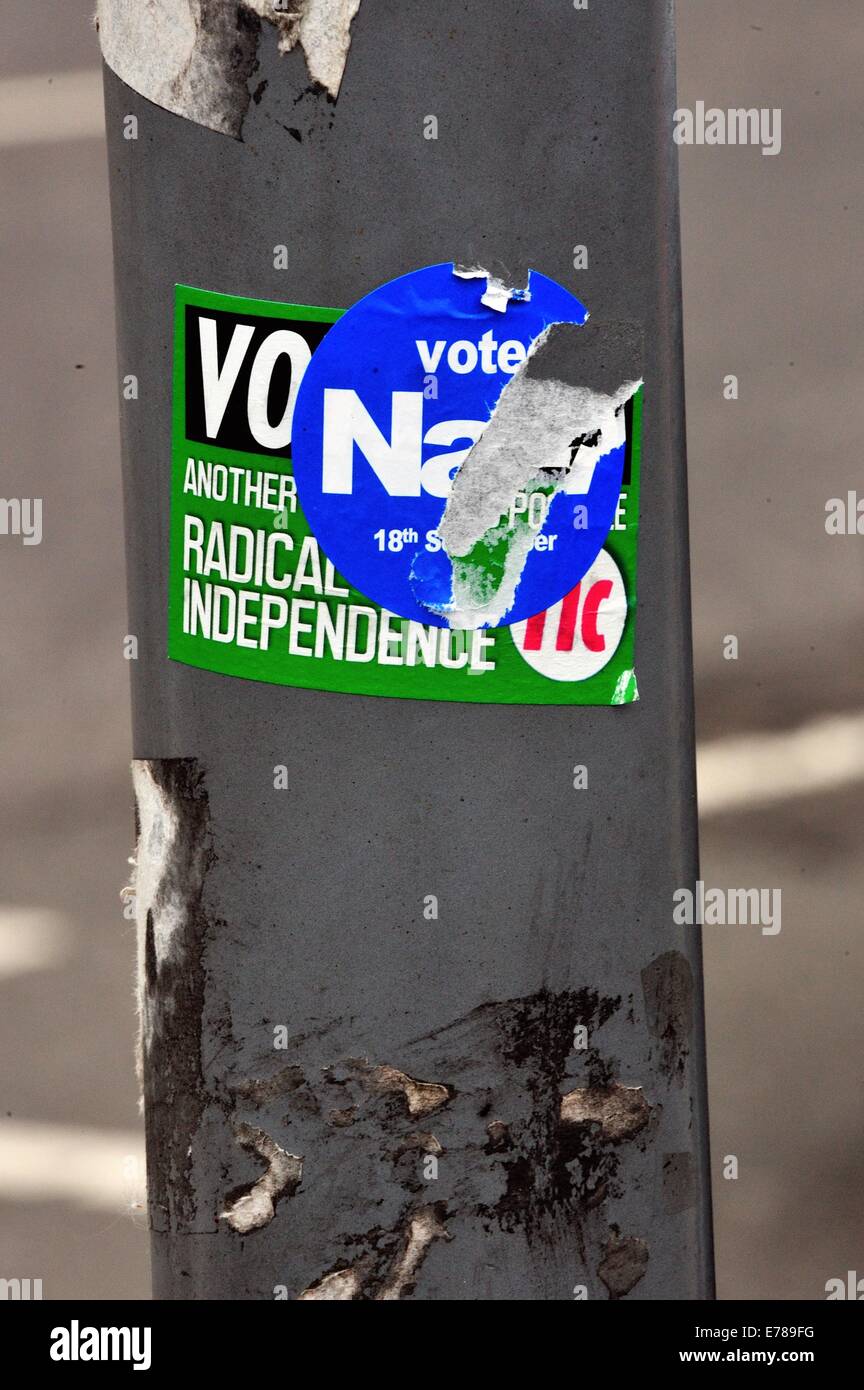 Glasgow, Scotland, September 9, 2014. Yes and No campaigner fight over ...