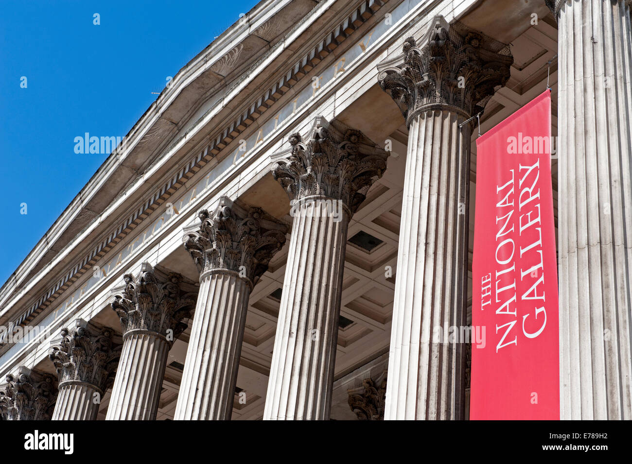 The Corinthian Columns at the entrance to the The National Gallery ...