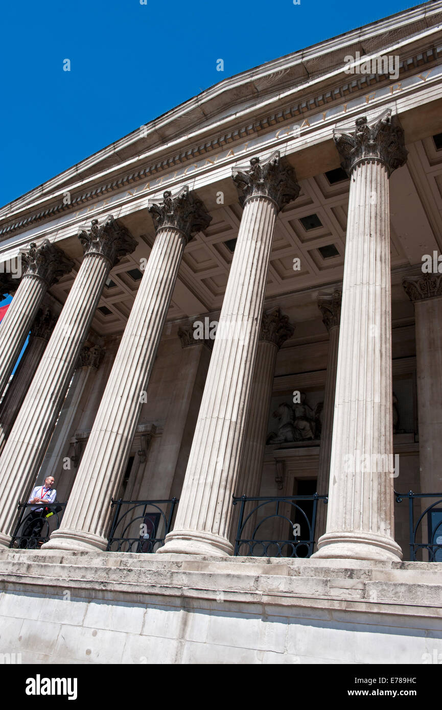 The Corinthian Columns at the entrance to the The National Gallery ...
