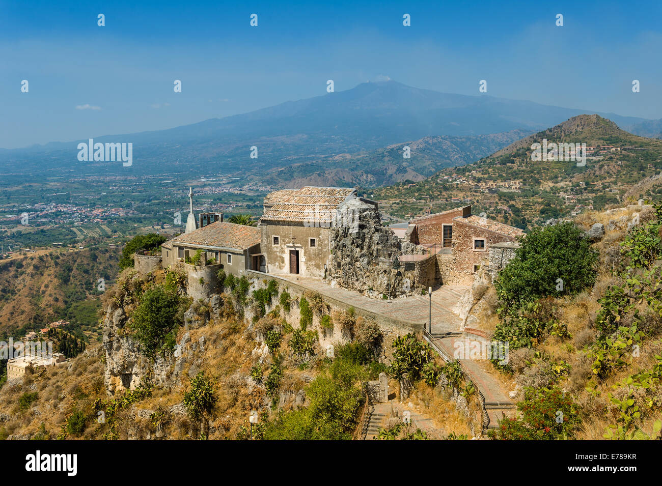 Taormina old church view Stock Photo - Alamy