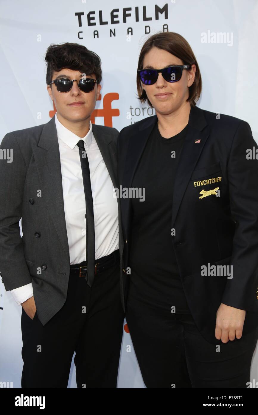 Toronto, Canada. 08th Sep, 2014. Producers Megan Ellison (r) and ...