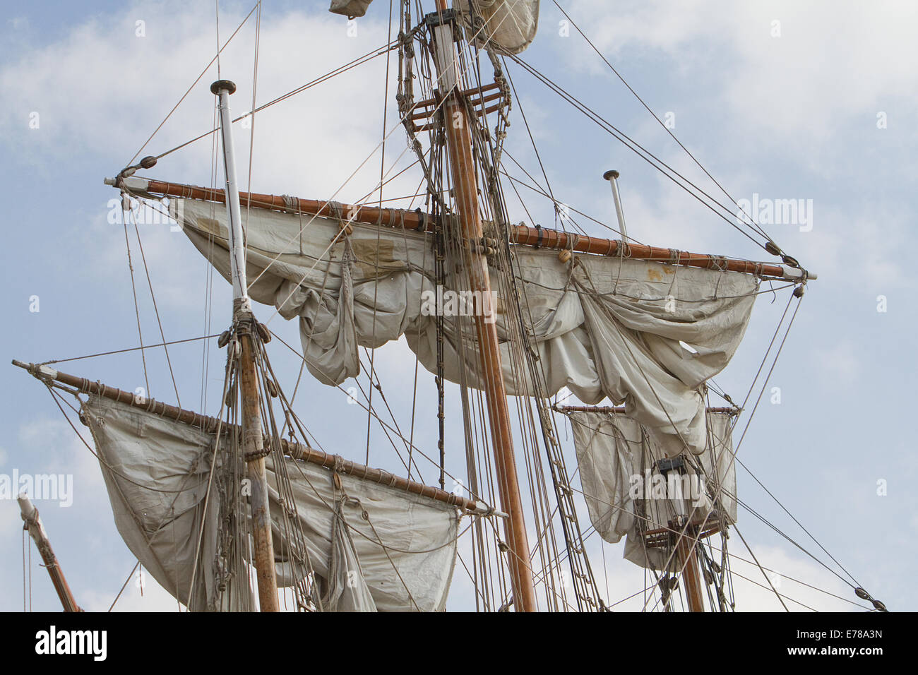 Tenacious ships rigging, sails and mastsduring the Tall ships festival ...