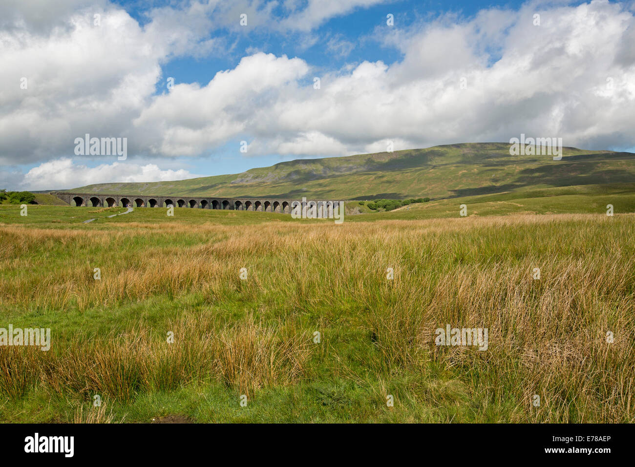 Ribblehead viaduct, massive 19th century British rail bridge crossing ...