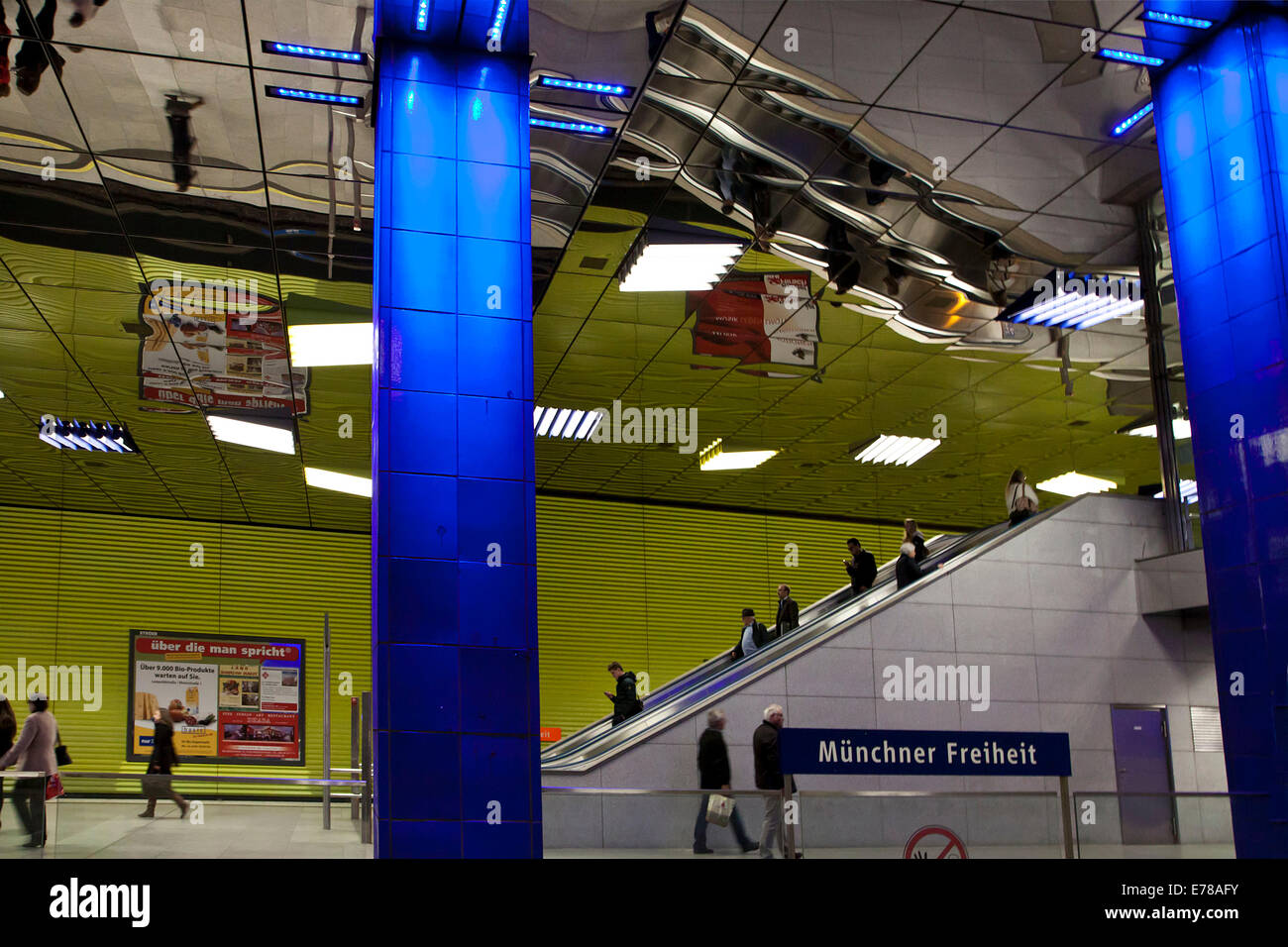 MUNICH, GERMANY: the recently renovated subway station of Muenchner ...