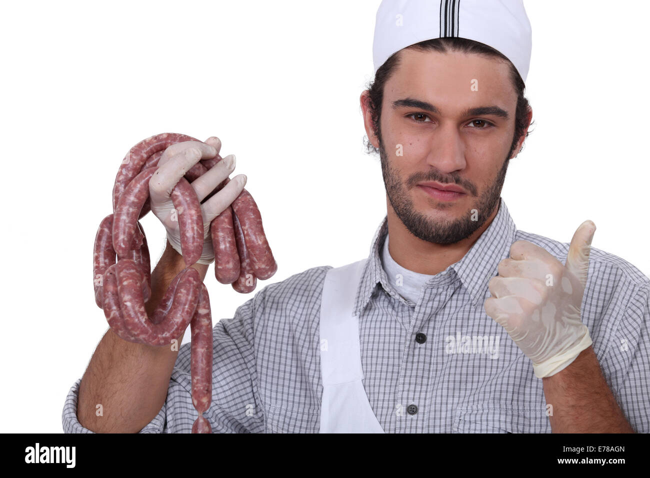 portrait of a butcher Stock Photo - Alamy