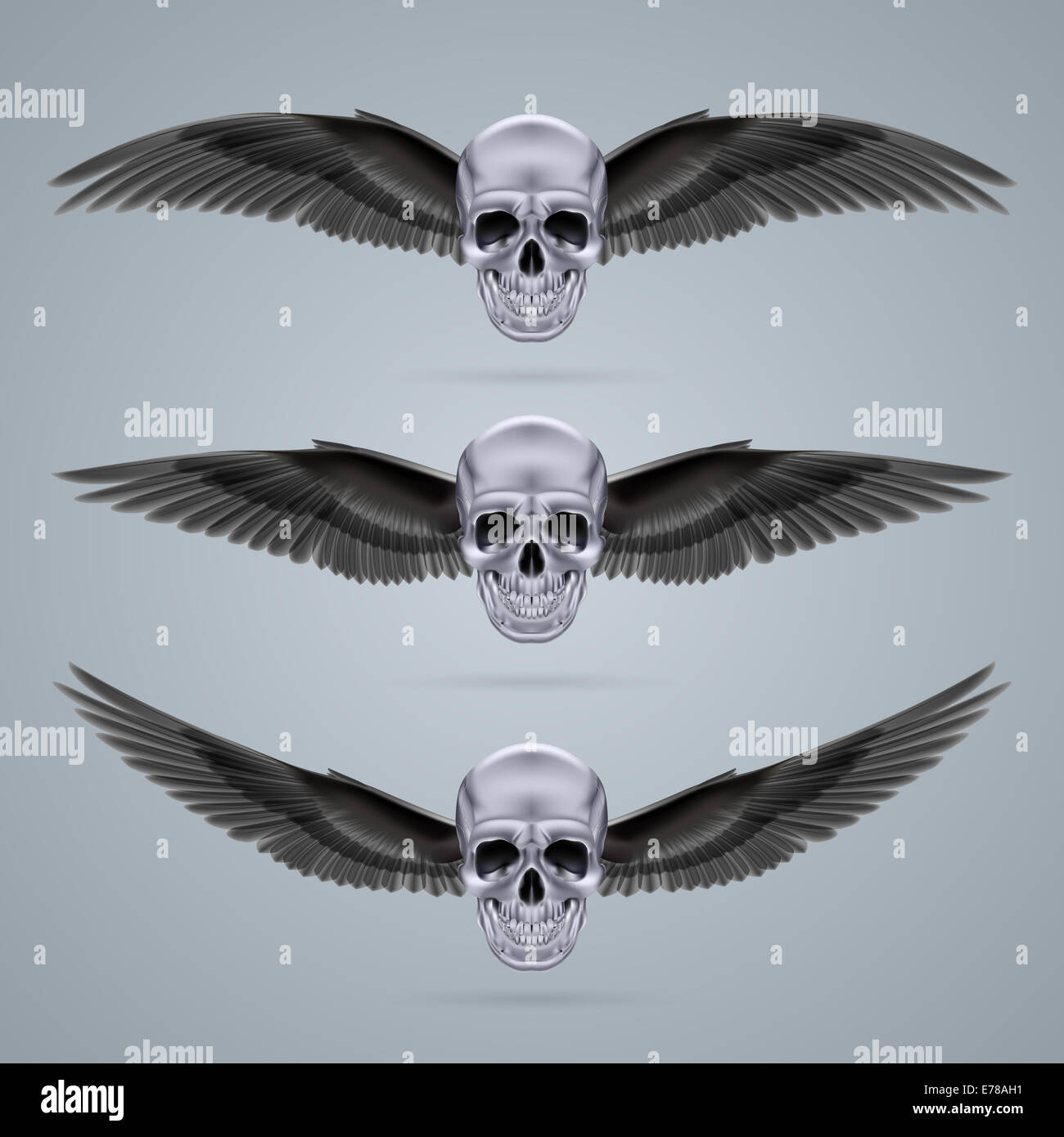 Skulls and wings hi-res stock photography and images - Alamy