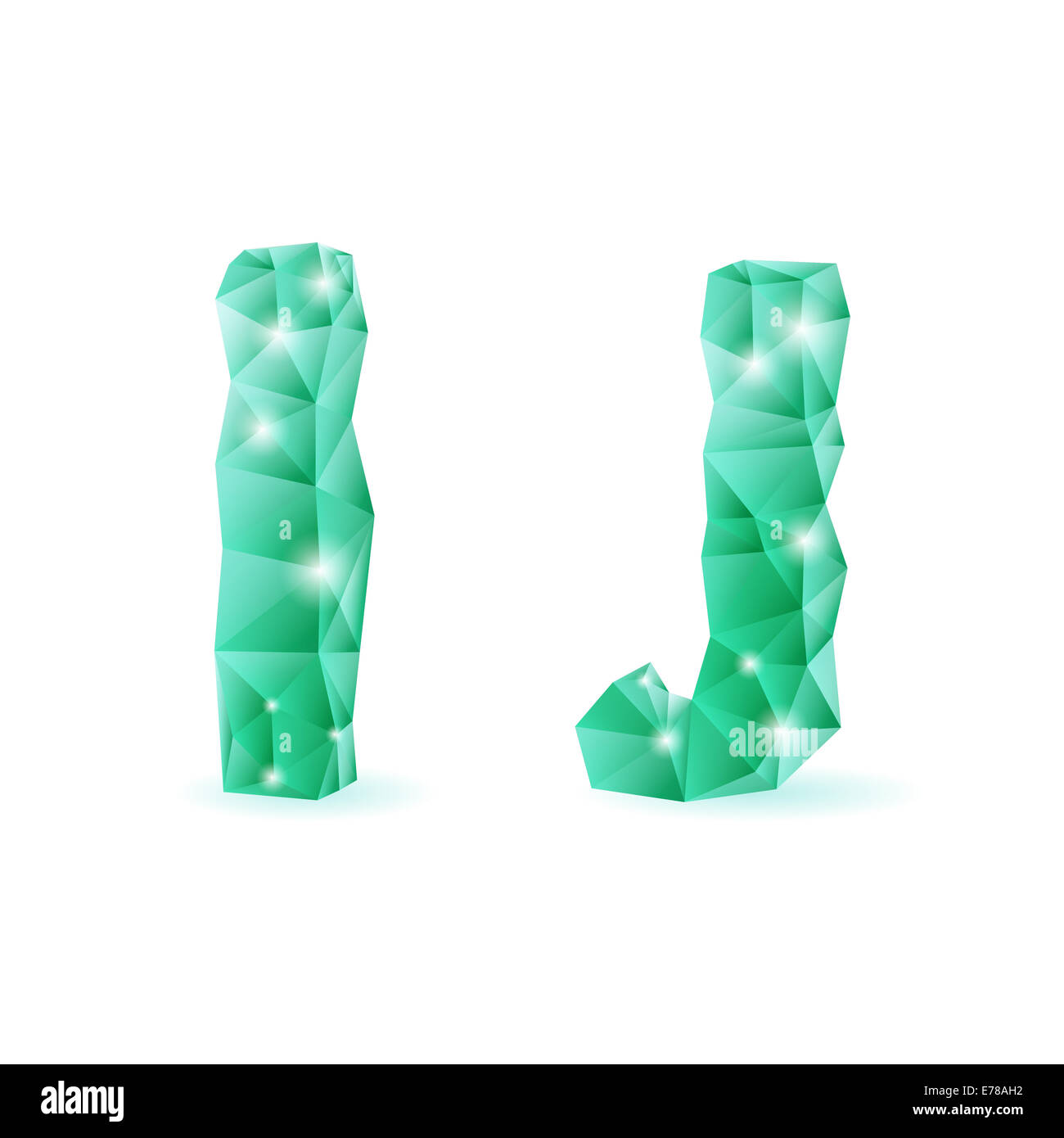 Emerald letter i hi-res stock photography and images - Alamy